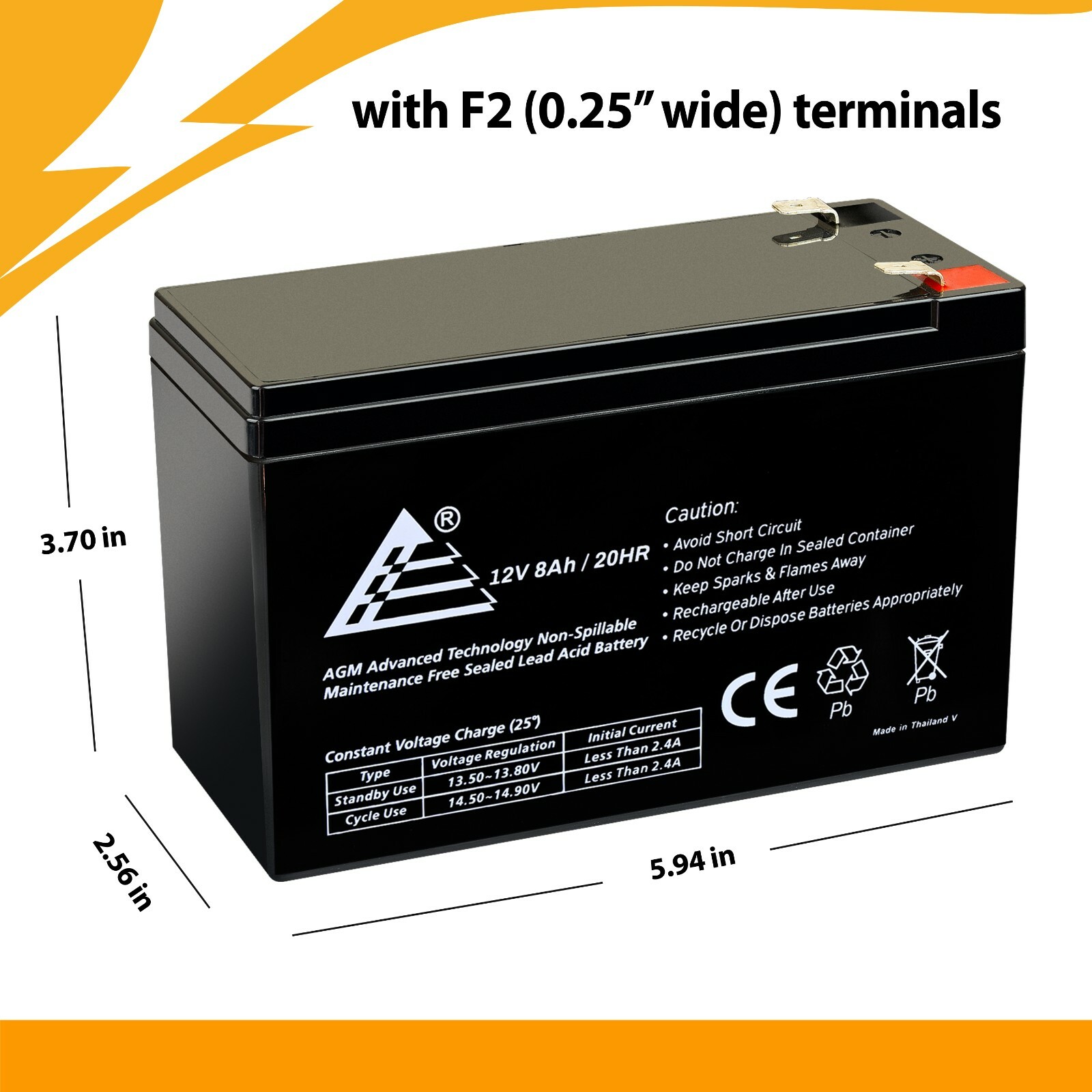 4 Pack: 12V 8Ah rechargeable replacement battery for apc rbc2 | eBay