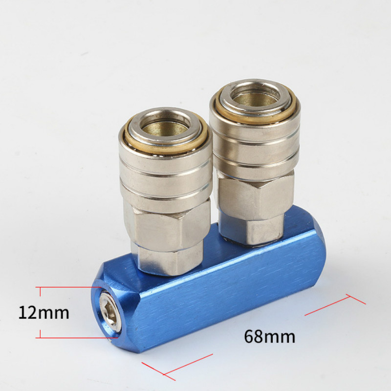 G 1/4 Air Hose Coupler Distribution Block Line Splitter Manifold with ...