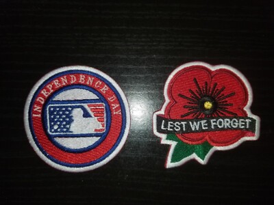 MLB Lest We Forget Patch + Independence Day 2019 jersey patch ALL MLB ...