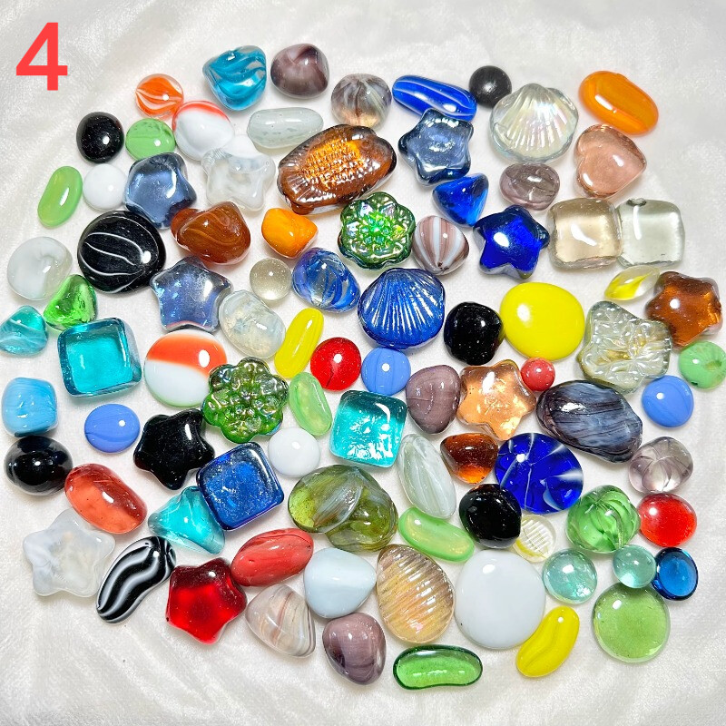 500g Colorful Glass Beads Stones Fish Tank Bottom Landscape Making ...
