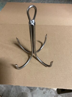 303 Stainless Pier or Bridge Fishing Fish Gaff 5 Inch Dia With Eye For ...