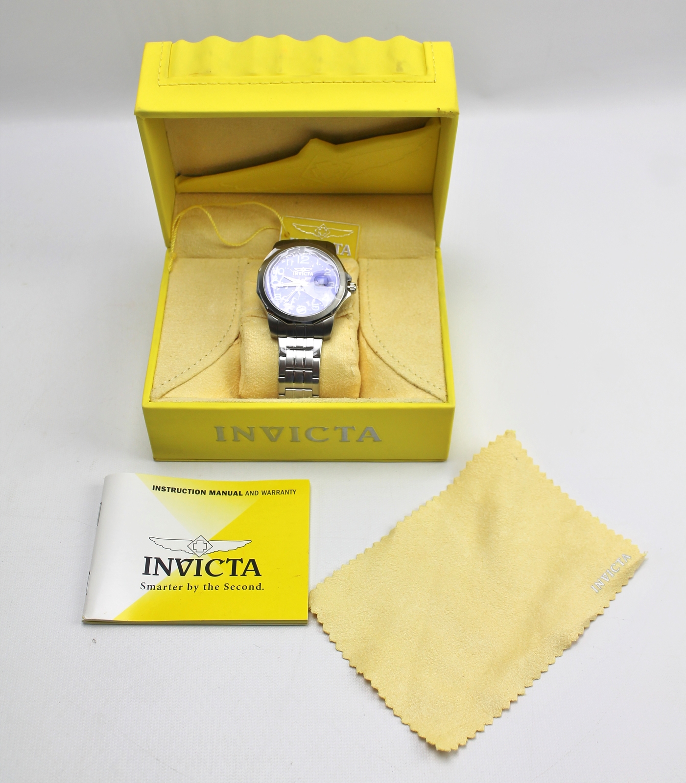 Invicta Specialty Mens Trinite Night Glow Quartz Watch 6607 Stainless ...