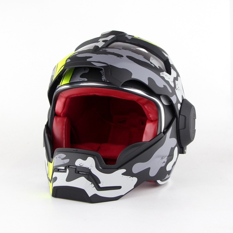 DOT Robot Motobike Moto Modular Flip Up Helmets Motorcycle Full Face ...