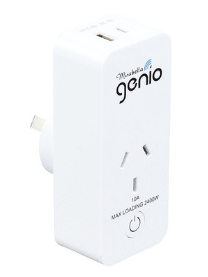 Smart Mirabella Genio Wi-Fi Plug With Single Outlet & 2 USB Ports ...