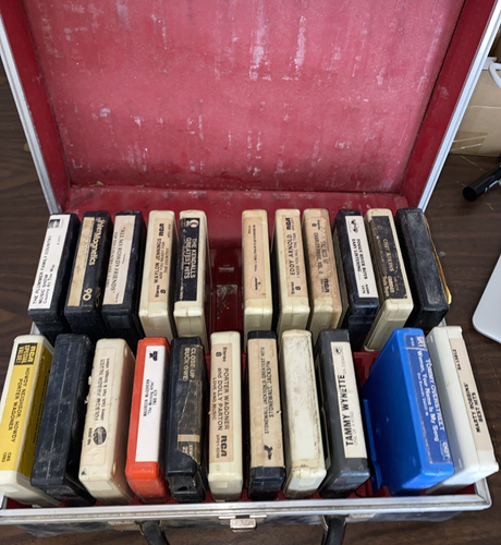 Vintage 8 TRACK Tapes Lot of 22 Assorted Music Artists w Case UNTESTED ...