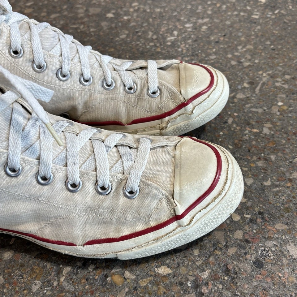 Vintage 60’s Converse Chuck Taylor All Star Blue Label White Size 9.5 ...