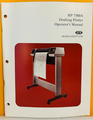 HP 07580-90002 1981 HP 7580A Drafting Plotter Operator's Manual. | eBay