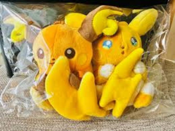 Pokemon Center Japan Alolan Raichu Magnet Plush Pair Mascot Keychain ...