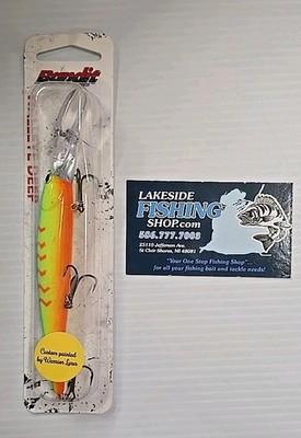 CUSTOM PAINTED BY WARRIOR LURES WALLEYE DEEP BANDIT CRANKBAIT FISHING ...