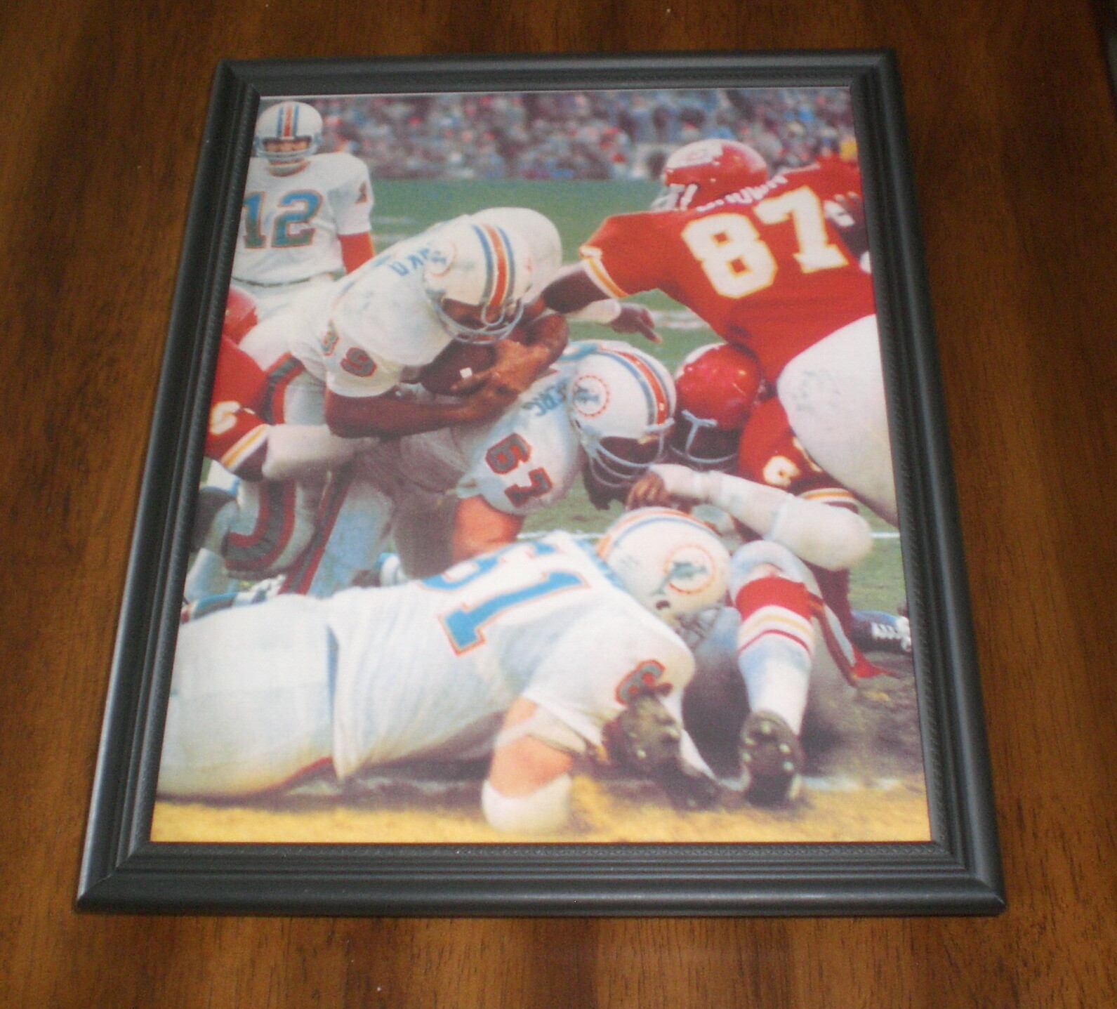 1971 DOLPHINS LARRY CSONKA FRAMED COLOR ACTION PRINT | eBay