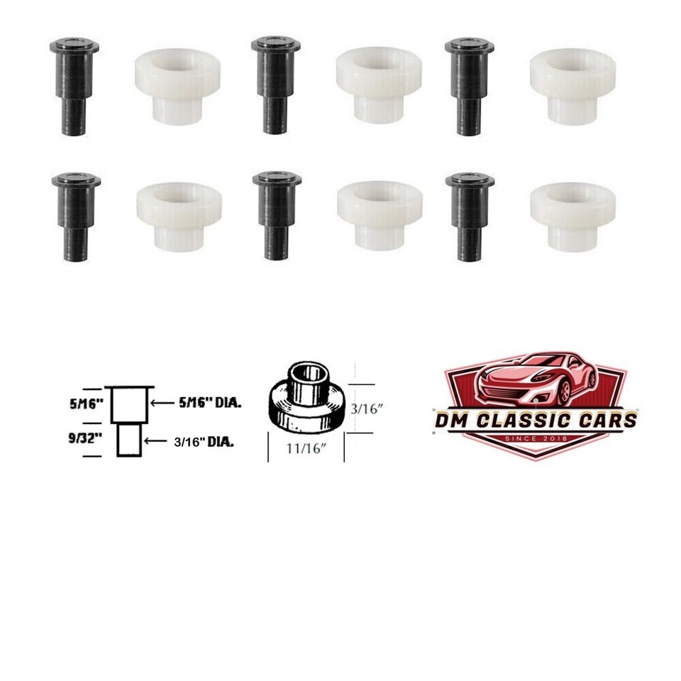 6 GM Regulator Window Rollers Side Door Crank Glass 64-72 GTO 442 ...