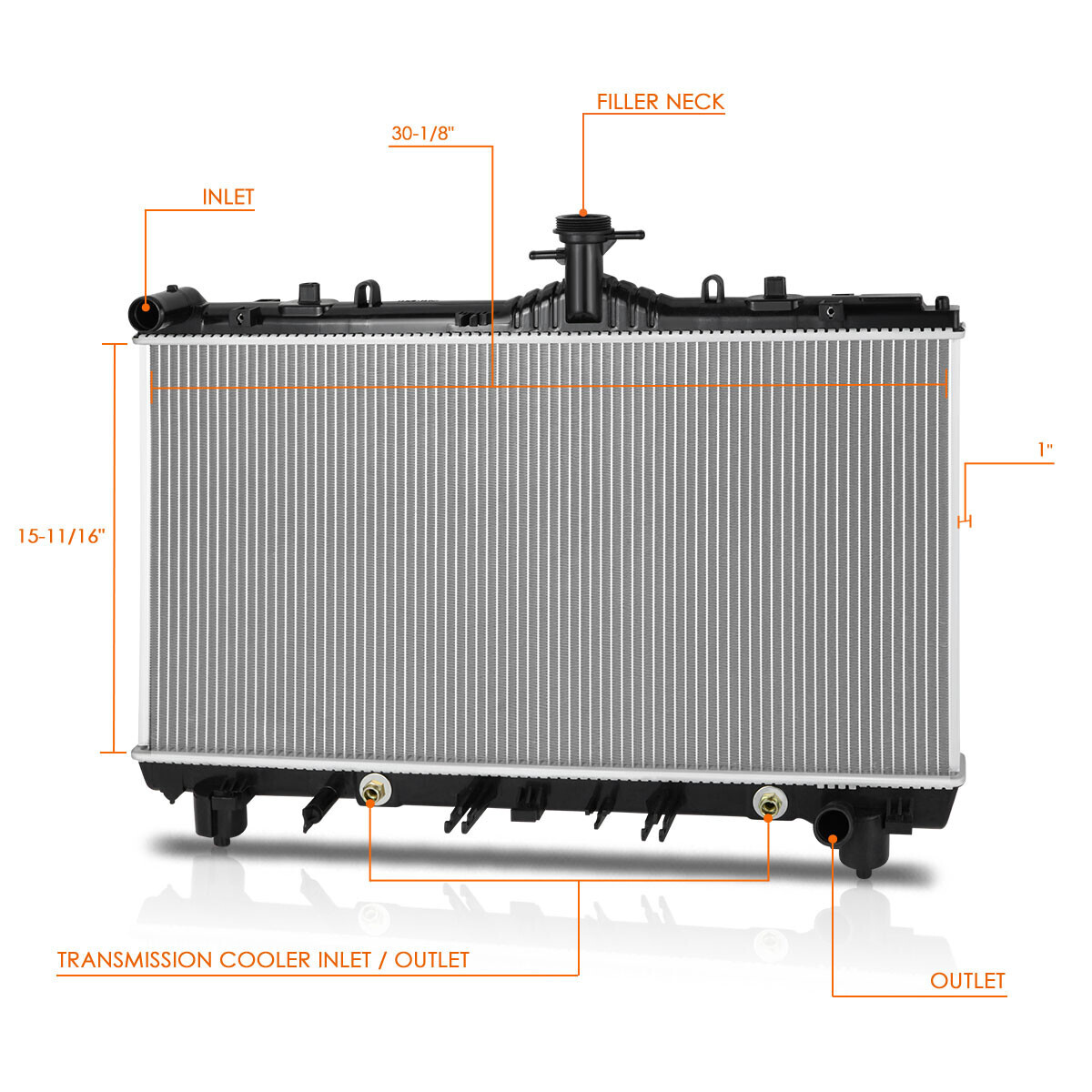 For 12-15 Chevy Camaro 3.6L AT OE Style Aluminum Core Cooling Radiator ...