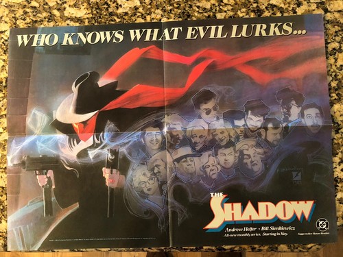 The Shadow Promo Poster DC Comics 1987 Bill Sienkiewicz 15.5”x22” | eBay