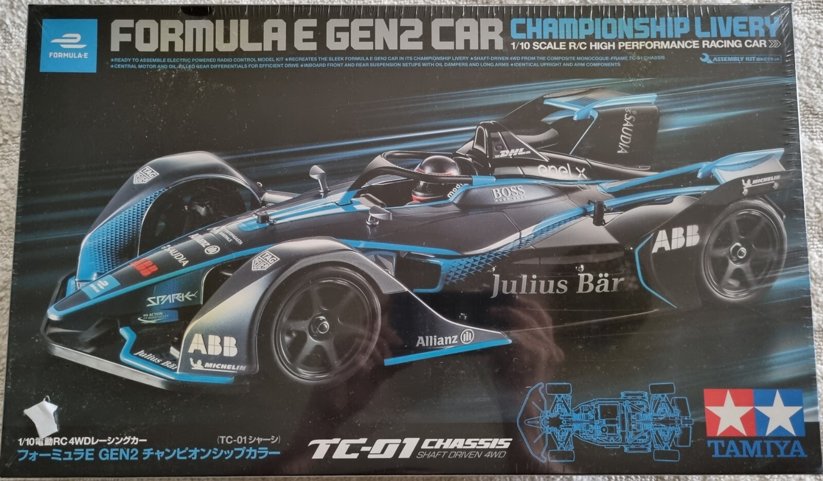 Tamiya Formula E Gen2 TC01 1/10 Scale RC Car Shaft Driven 4WD 58681 ...