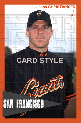 Jason Christiansen - 2002 S.F. Giants - choose a size - full color ...
