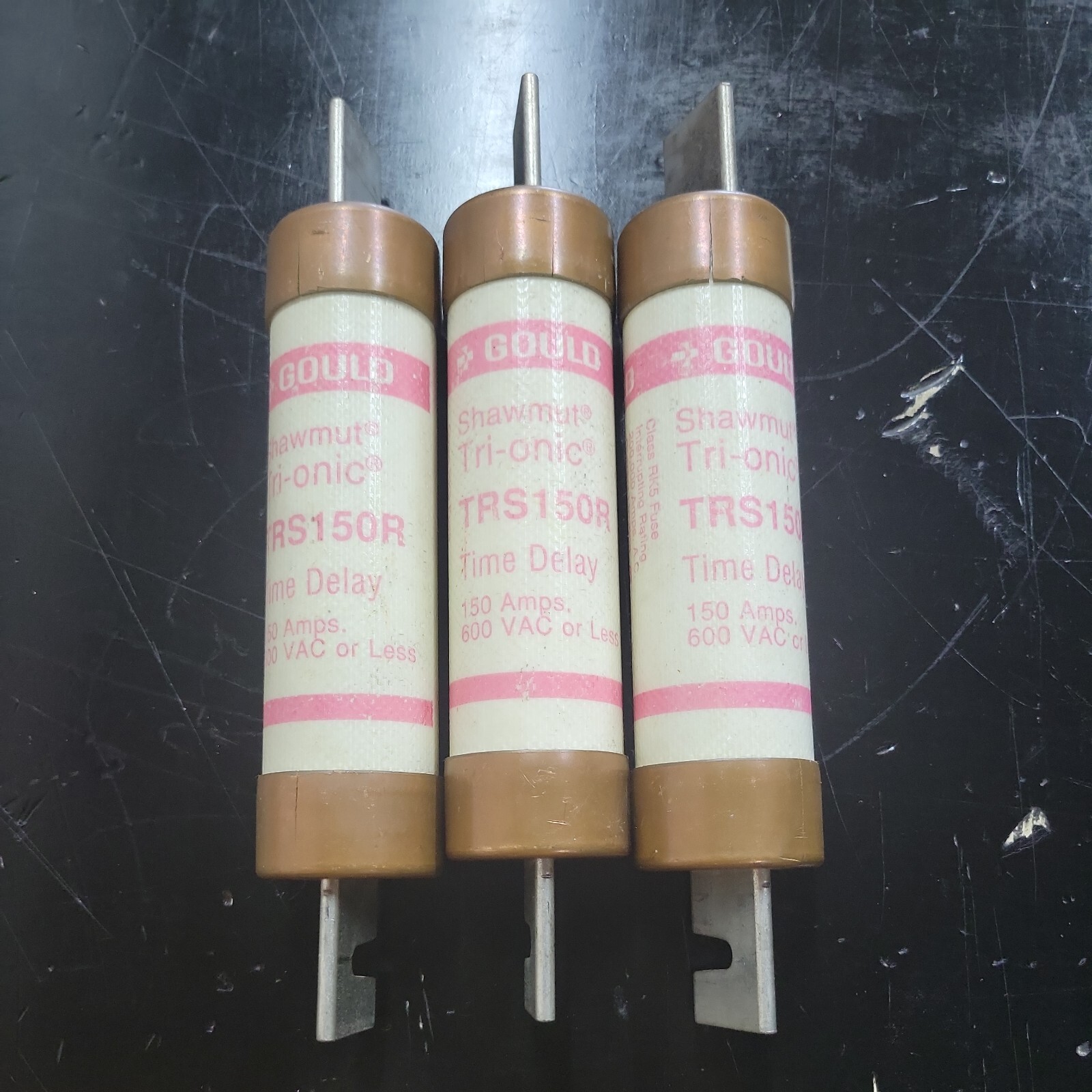 1- Gould Shawmut TRS150R Dual Element 150 A Time Delay Fuses, OLD STYLE ...