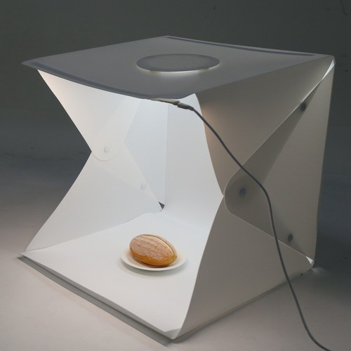 40cm LED Foldable Lightbox Adjustable Brightness Photography Softbox ...