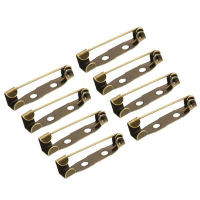 150Pcs Safety Bar Pins 25mm Brooch Clasp Pin Backs for ID Badges ...