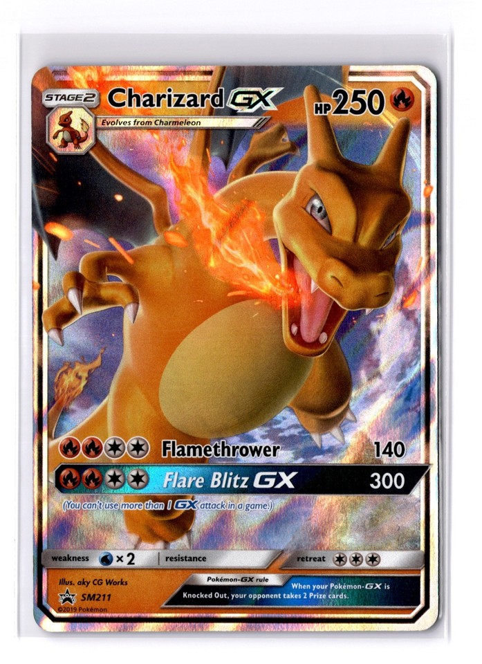 Charizard GX - SM211 Sun & Moon Black Star Promo Card - NM - POKEMON ...
