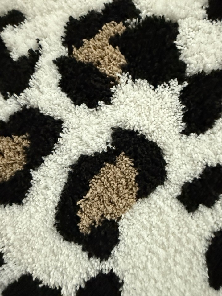 Rachel Zoe Leopard Bath Rug 20x32 Designer Luxury Plush Mat Animal ...