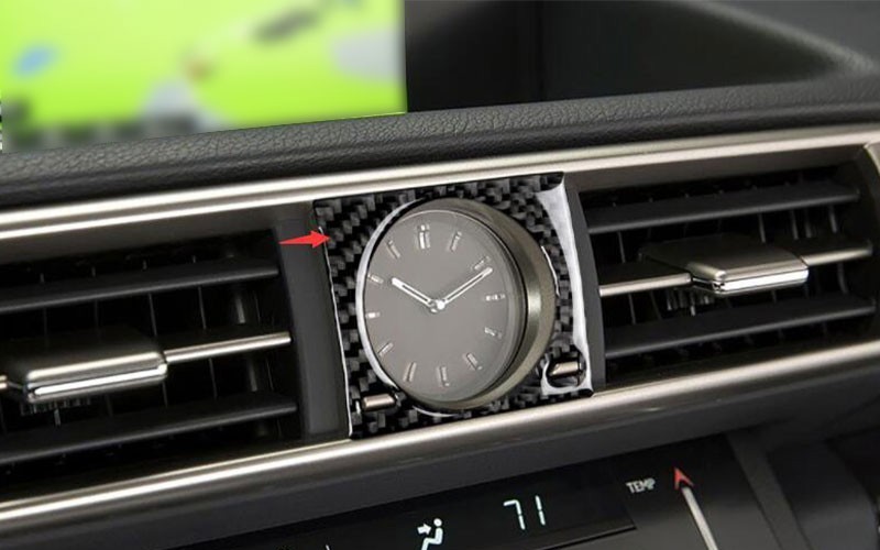 For Lexus IS300 350 2014-2020 Real Carbon Fiber Central Console Clock ...