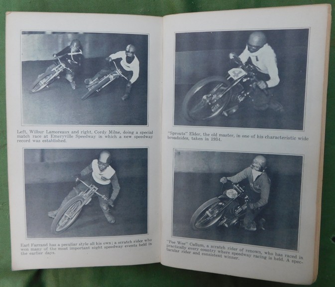 VINTAGE 1947 MOTORCYCLE SPEEDWAY RACING THRILLING THE MILLION BOOK JAP ...