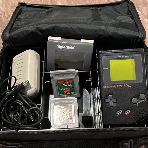 Nintendo Game Boy Original Black DMG-01 Bundle: Accessories, Games ...
