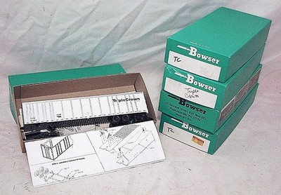 BOWSER HO No. 55501 TRIPLE CROWN 53' ROADRAILER PLATE TRAILER 5 PIECE ...