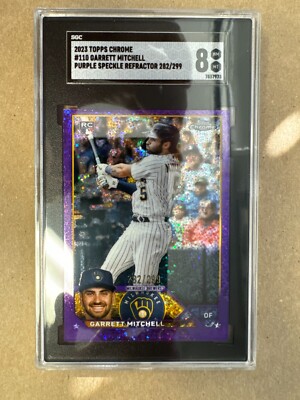 2023 Topp Chrome Rookie Purple Speckle Refractor GARRETT MITCHELL RC ...
