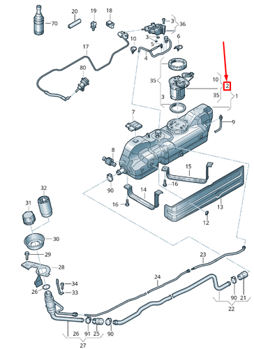 VOLKSWAGEN CRAFTER 2F MK1 AdBlue Heater Element 2E0198970 NEW GENUINE ...