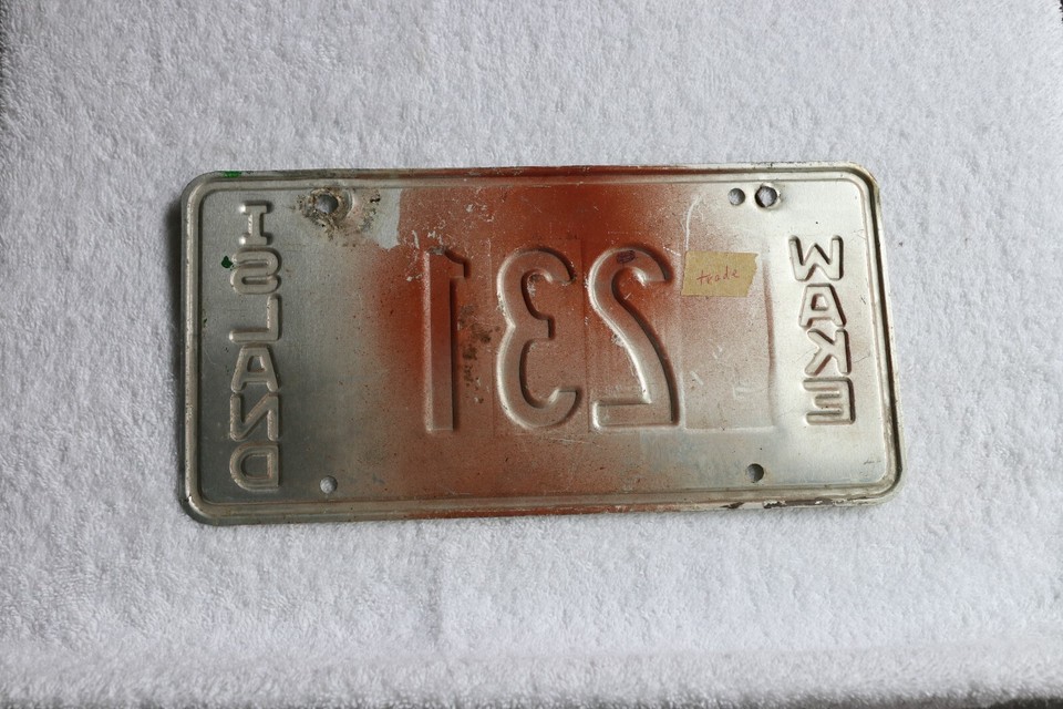 1960s Wake Island license plate. Low number, great colors & gloss. | eBay