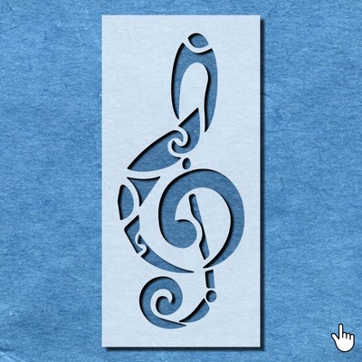 STENCIL MUSIC NOTE MUSICAL SOUND MYLAR PAINTING WALL ART CRAFTS 2 ...