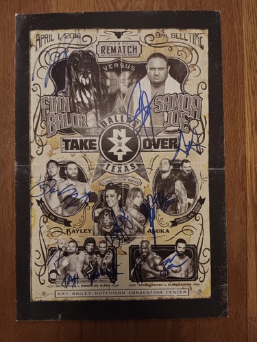 NXT SIGNED EVENT POSTER AUTOGRAPHED - TakeOver Dallas - 4/1/2016 - VERY ...