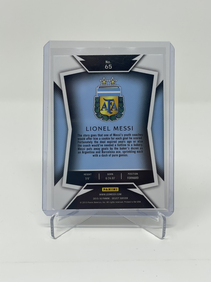2015-2016 Select Lionel Messi Card #65 Striped Jersey Argentina | eBay