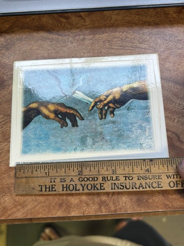 Hands Of God Michelangelo Spliff Joint Marijuana Decal Sticker Vtg Rare ...