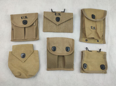 6PCS WW2 US COMPASS/AIRBORNE RIGGER/CARBINE/1911 MAGAZINE/FIRST AID BAG ...