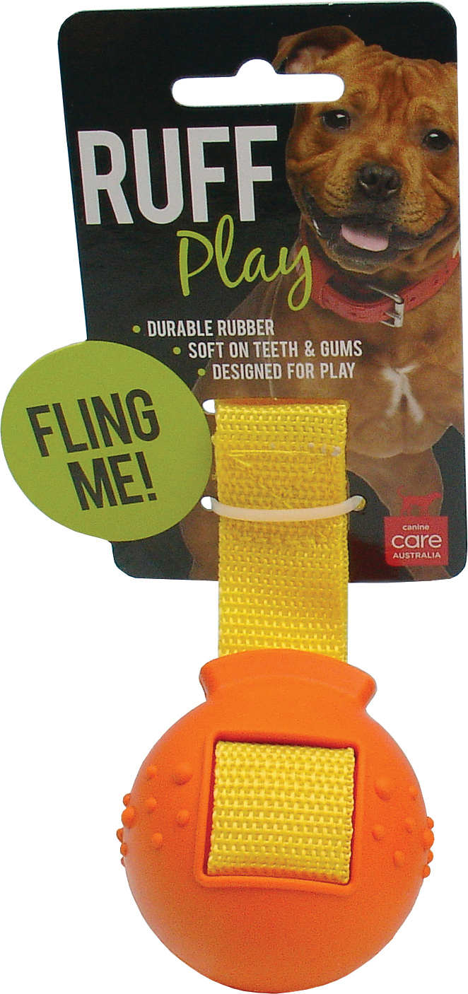 Ruff Play Fling Ball 2.375" Dog Toy | eBay Australia