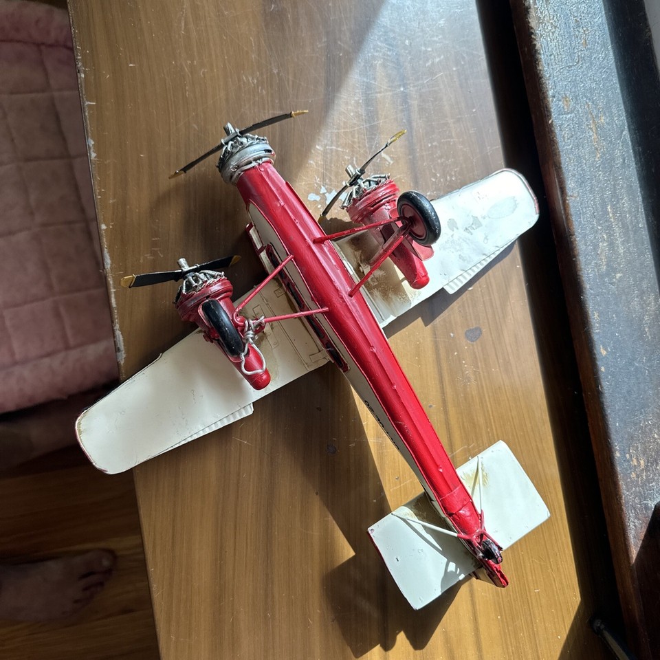 Vintage Style Metal Model Airplane | eBay