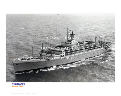 SS Orcades Orient Line Ship Art Print – 1948-72 – 20" x 16" Poster | eBay
