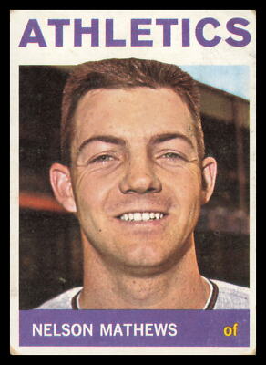1964 Topps #366 Nelson Mathews Kansas City Athletics | eBay