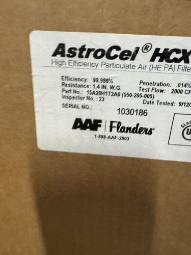 New* AAF Flanders AstroCel HCX air filter 550-205-005 Filter 24x24x11.5 ...
