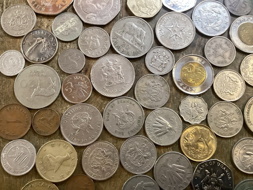 AFRICA POST COLONY COIN LOT , 130 COINS ANTIQUE & MODERN,MOSTLY GOOD ...