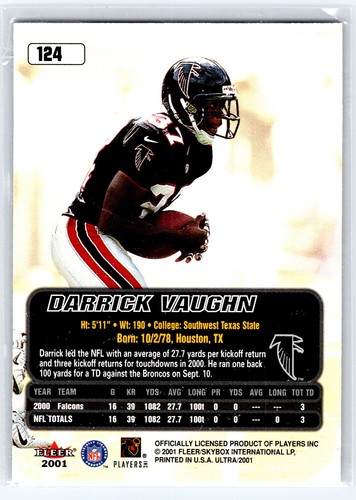 2001 Ultra #124 Darrick Vaughn | eBay