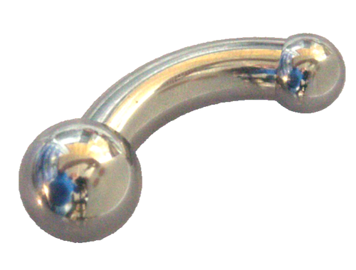 One Wong Bat Prince Albert Jewelry Ear Bent Curved Barbell 00g 1 -1/16 ...