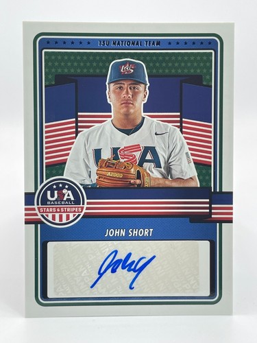 2023 USA Stars & Stripes JOHN SHORT Auto BLUE FOIL AUTOGRAPH Free ...