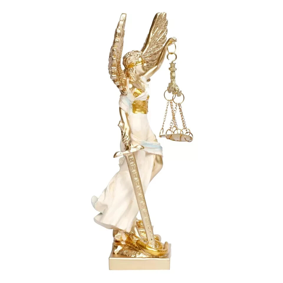 Polyresin Blind Folded Egyptian Angel Justice Law Lady Idol Statue ...