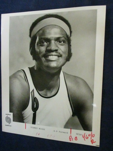 Vintage NBA Sidney Wicks Portland Trail Blazers #1 Glossy Press Photo ...