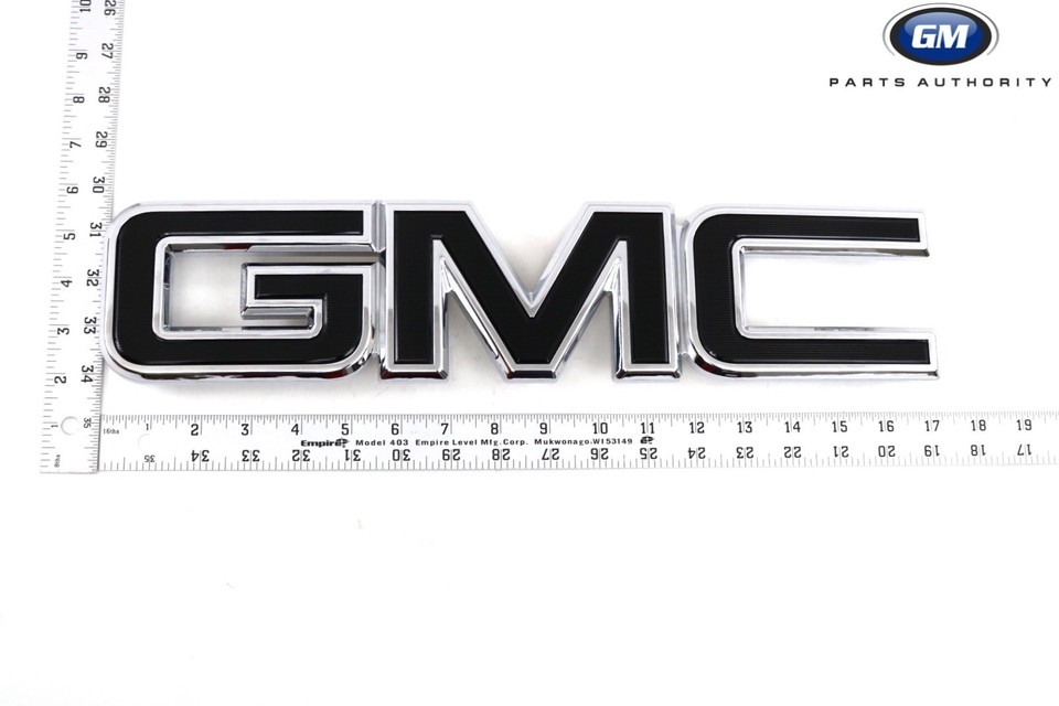 2014-2018 GMC Sierra Black Emblem Package 84395038 Front & Rear Genuine ...