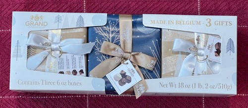 Grand Belgian Specialties Selection Of Belgian Chocolates, 3 Gift Boxes ...