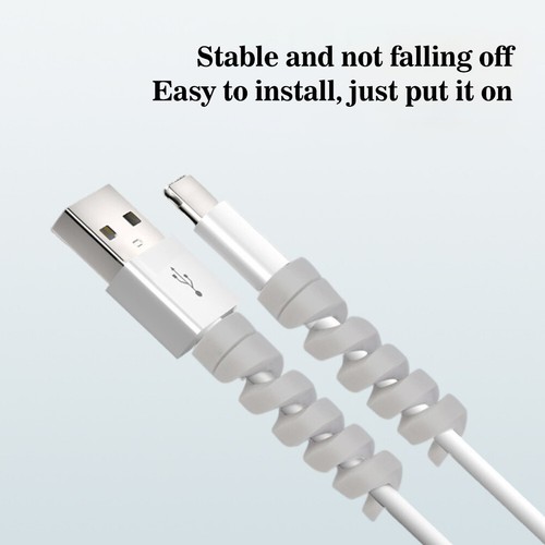 12pcs Insulated Charger Cable Protector Flexible Silicone Type C For ...